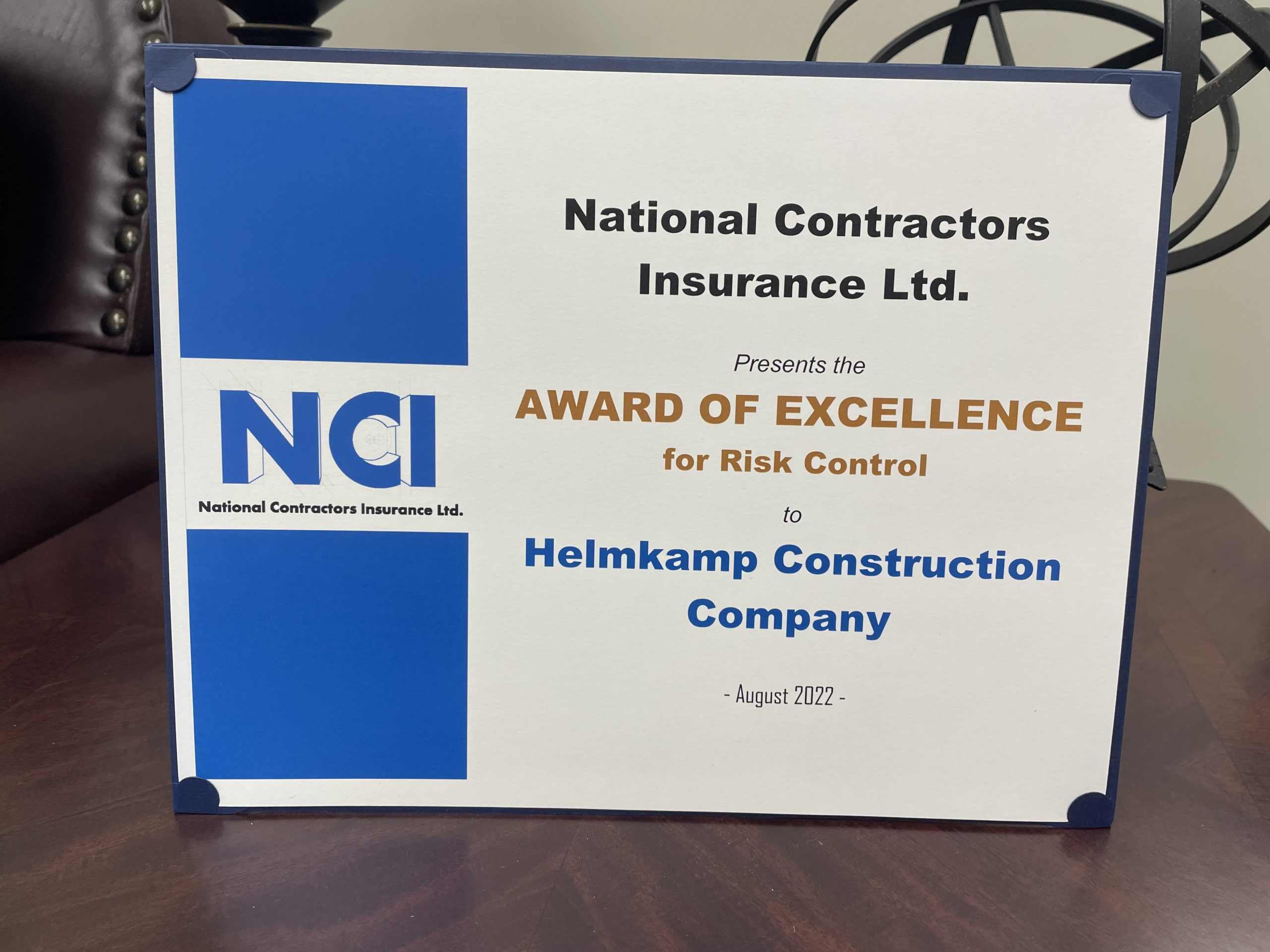 NCI Award of Excellence - Helmkamp Construction